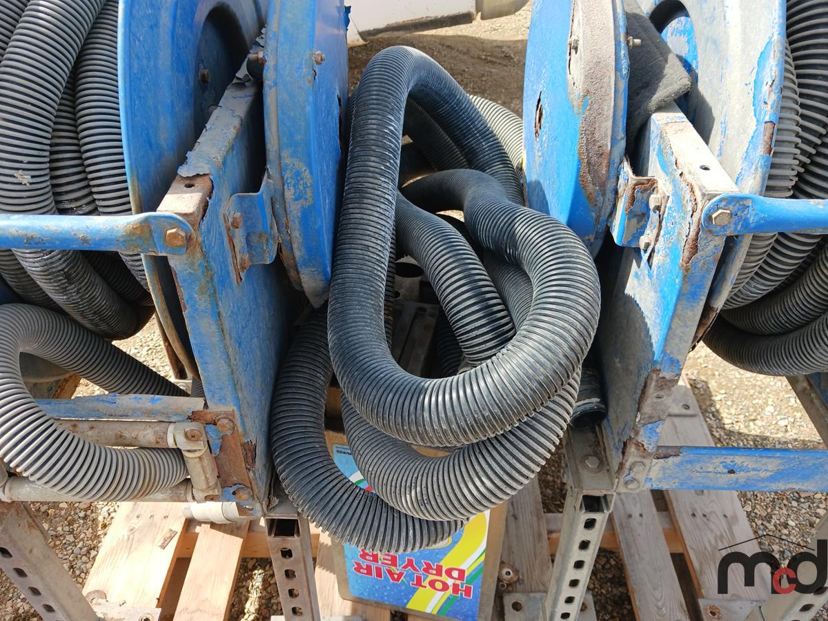 Coxreels Industrial Vacuum Hoses & (2) J.E Adams Turbo Towel Hot Air Dryer